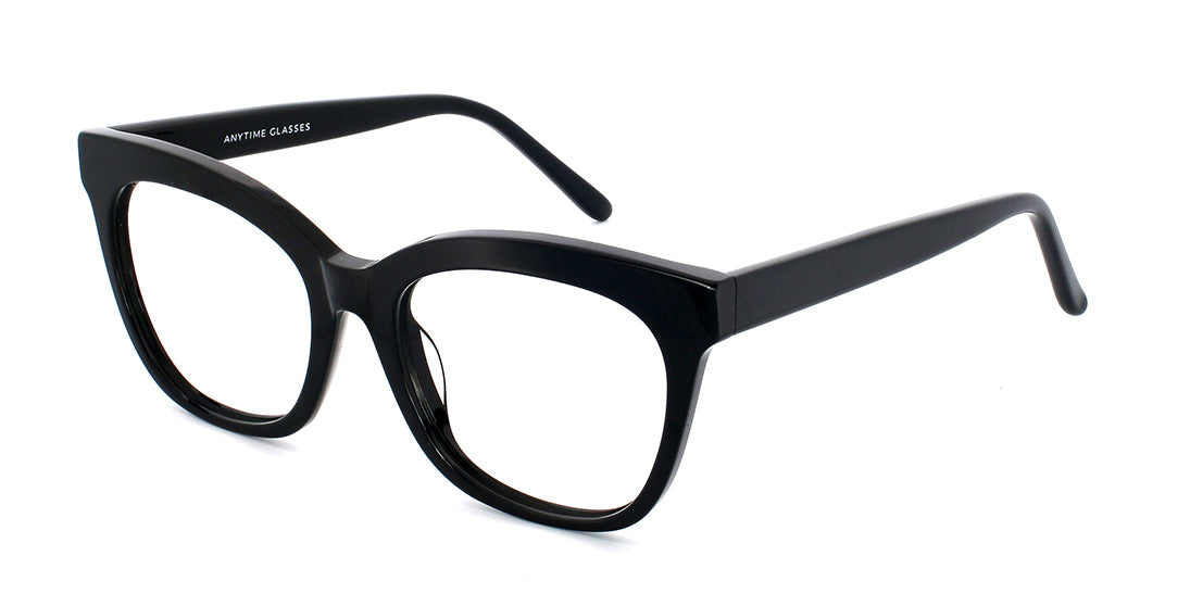 Plastic Reader Eyeglasses WD1304-Black | Anytime Glasses